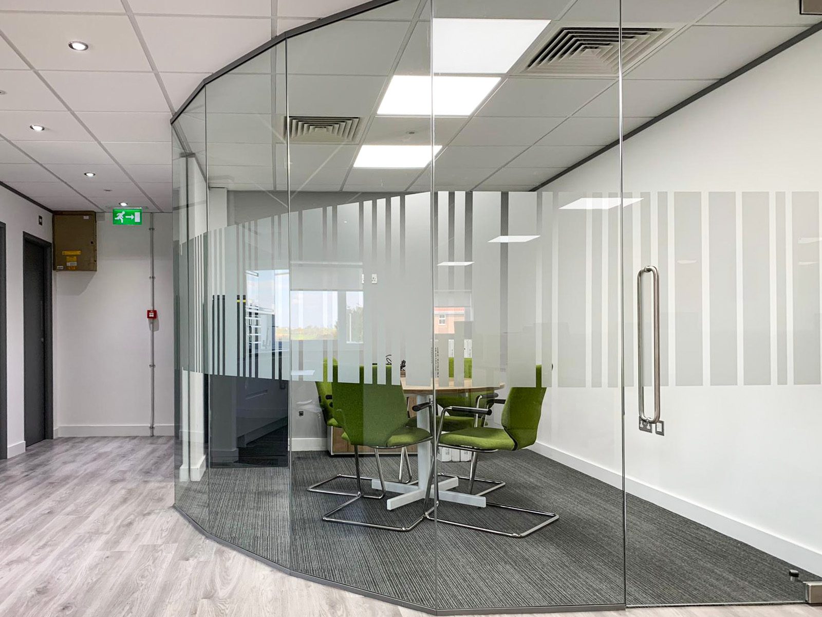 Faceted Glass Partitions - Glass Walls and Doors